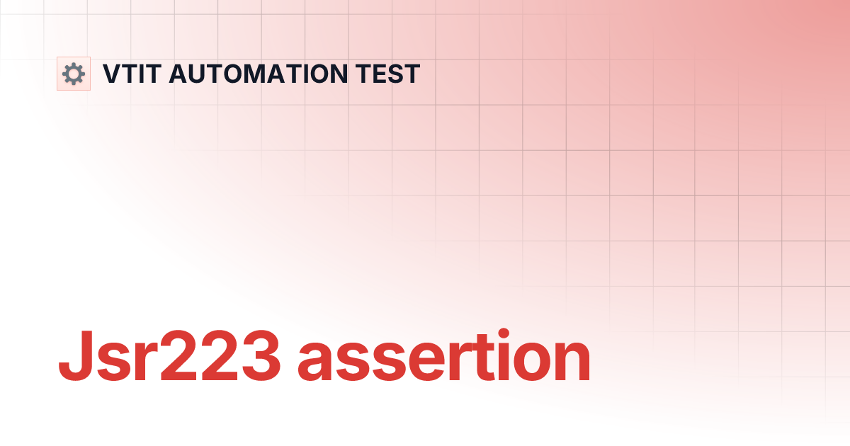 Jsr223 assertion | VTIT AUTOMATION TEST